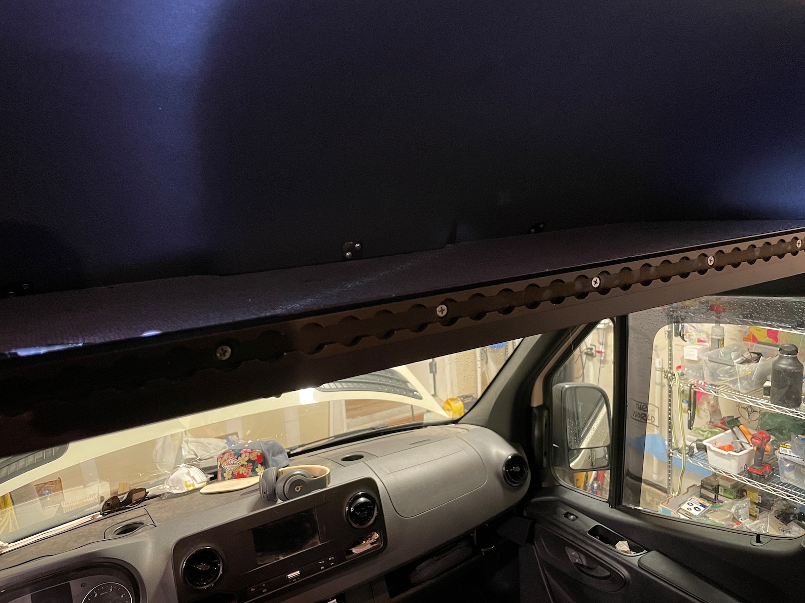 Sprinter Overhead Shelf With L Track and Lights - Etsy