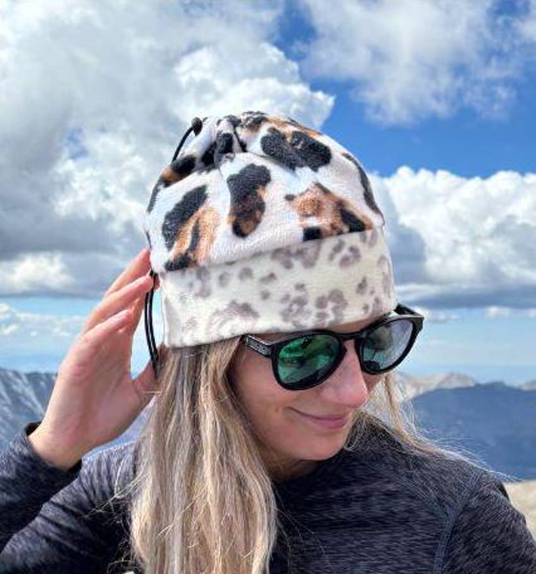 Beanie Buff Hat Animal Print Cinch Toe Handmade by Big Toe and Co - Etsy