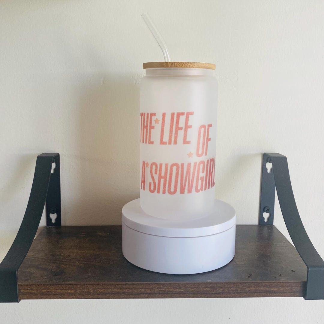 Showgirl | 16oz Frosted Glass Cup W/ Bamboo Lid (unofficial Merch) - Etsy
