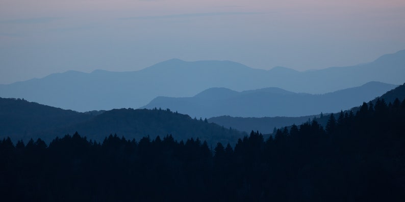 Blue Ridge Mountain Layers Print | Appalachian Mountain Ridges in ...