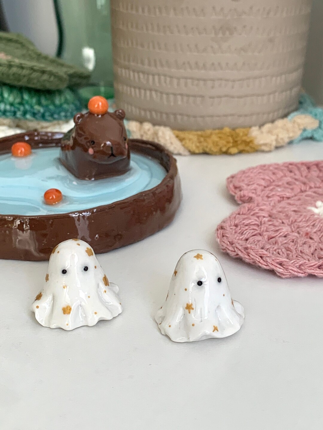 Handmade Ghosts Desk Buddies Halloween Gifts Fall Ghosts - Etsy