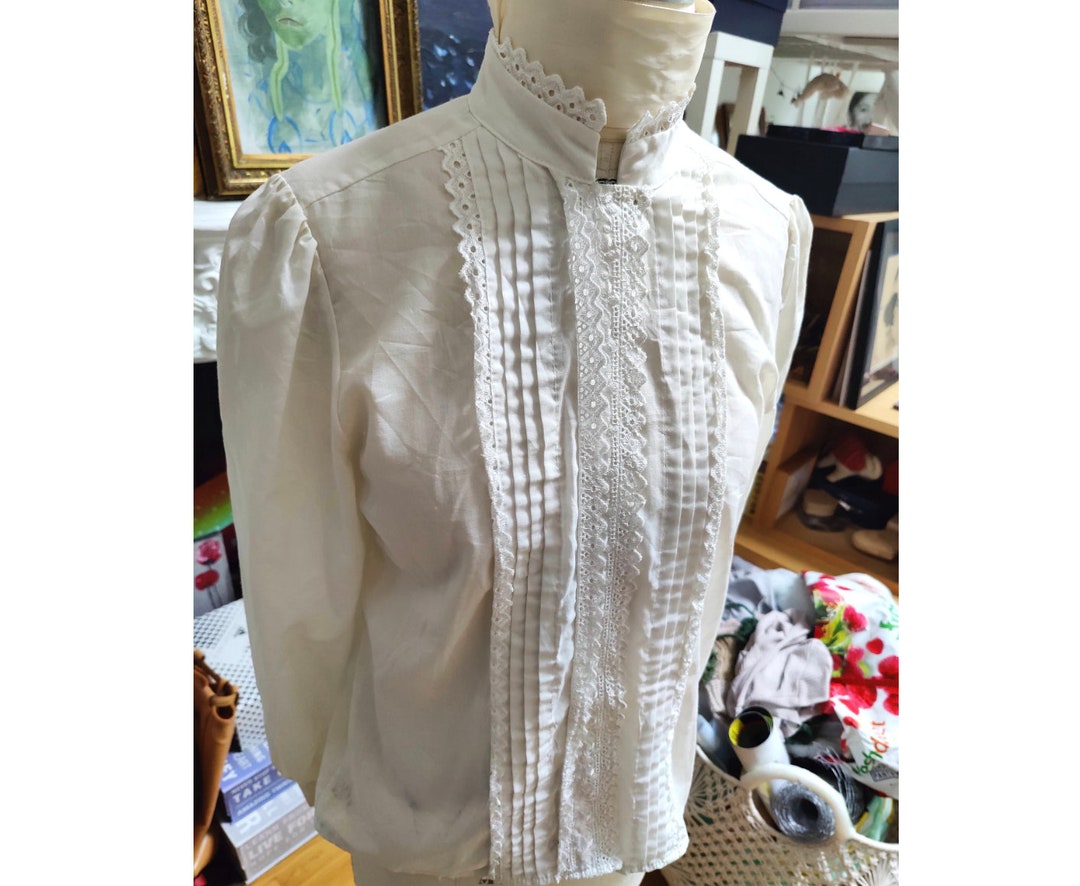 Edwardian Cotton Lace White Blouse - Etsy