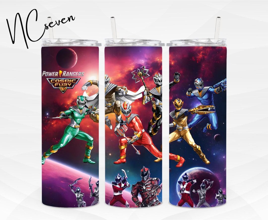 Power Rangers 20oz Skinny Tumbler Wrap / Rangers Dibujos animados PNG ...