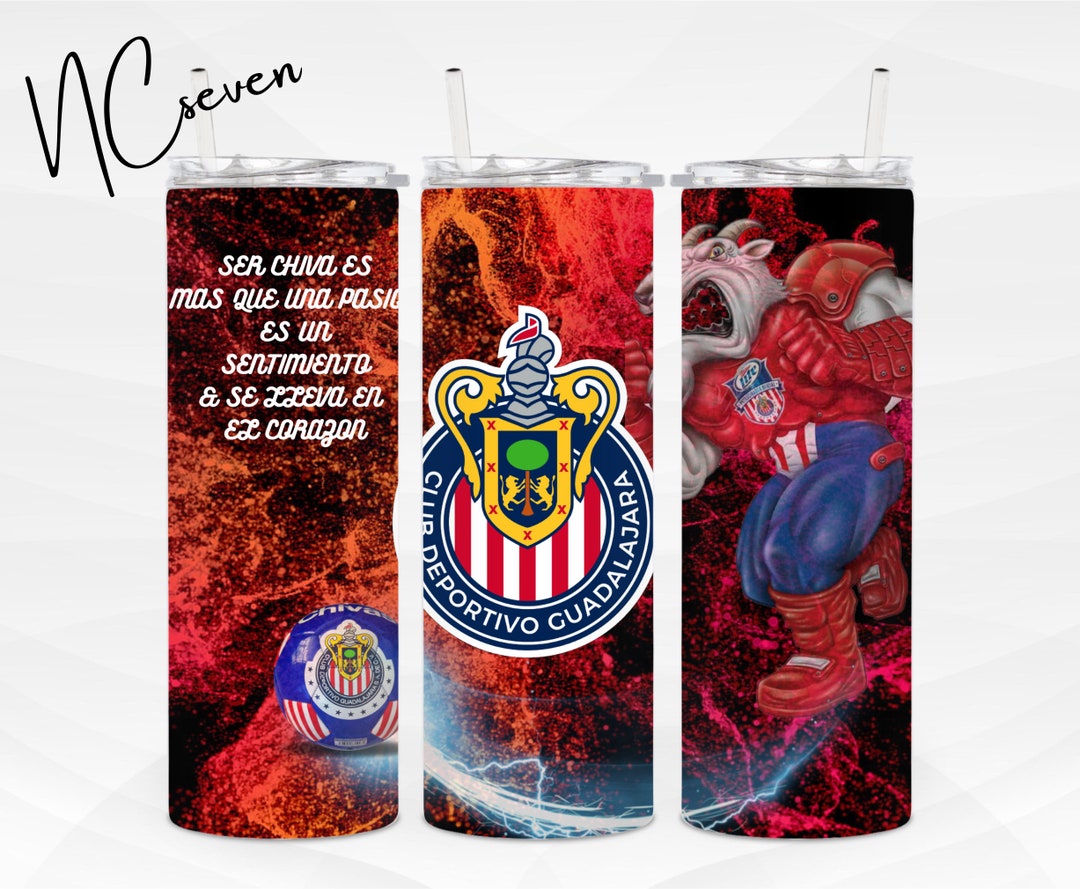 Chivas Soccer 20oz Skinny Tumbler Wrap Mexican Soccer Team PNG ...