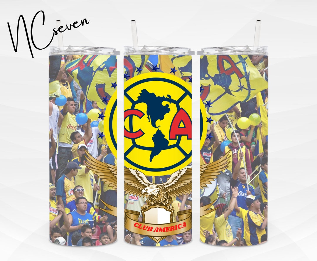 Club America 20oz Skinny Tumbler Wrap America Soccer Team PNG Instant ...