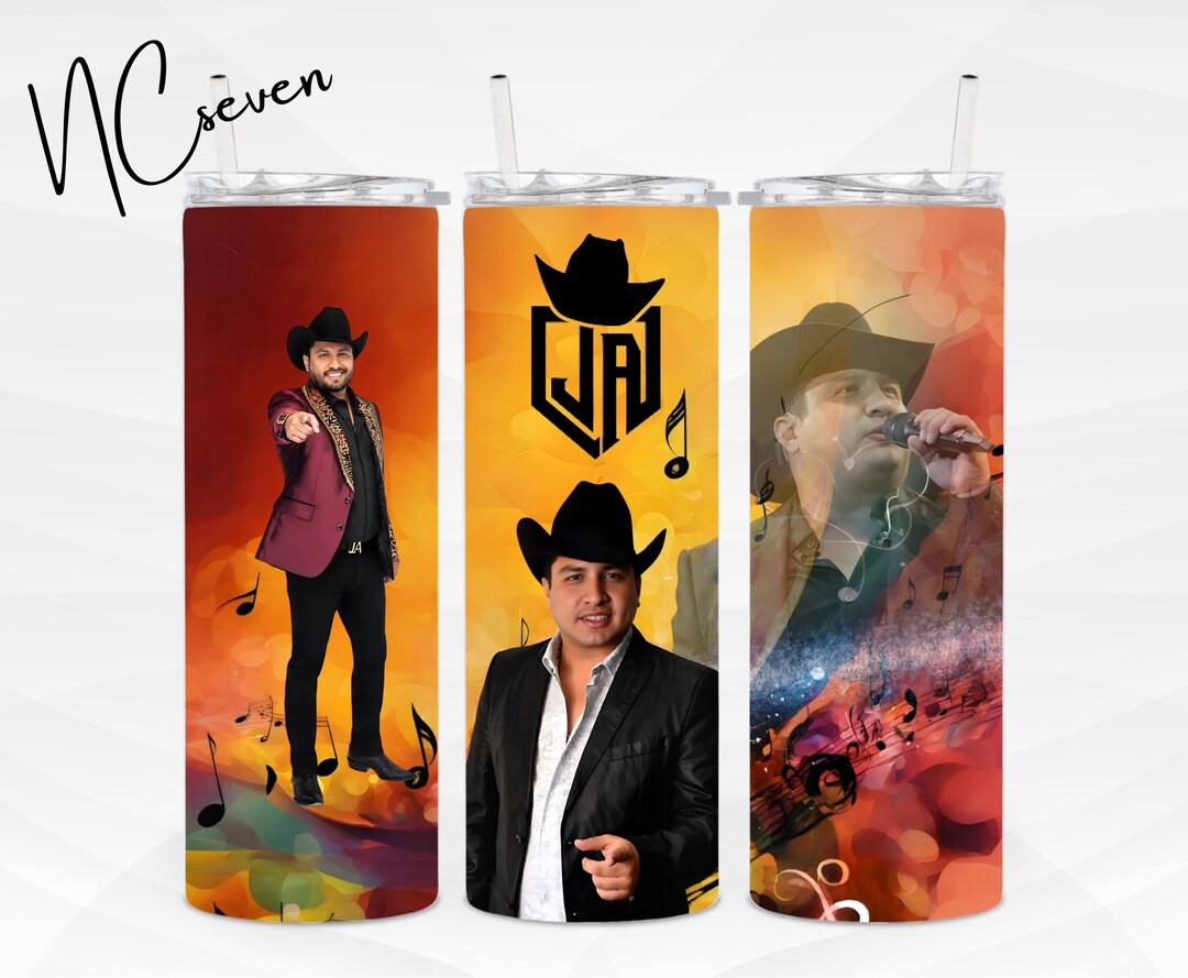 Julion Alvarez 20oz Skinny Tumbler Wrap Norteño Banda PNG Instant ...