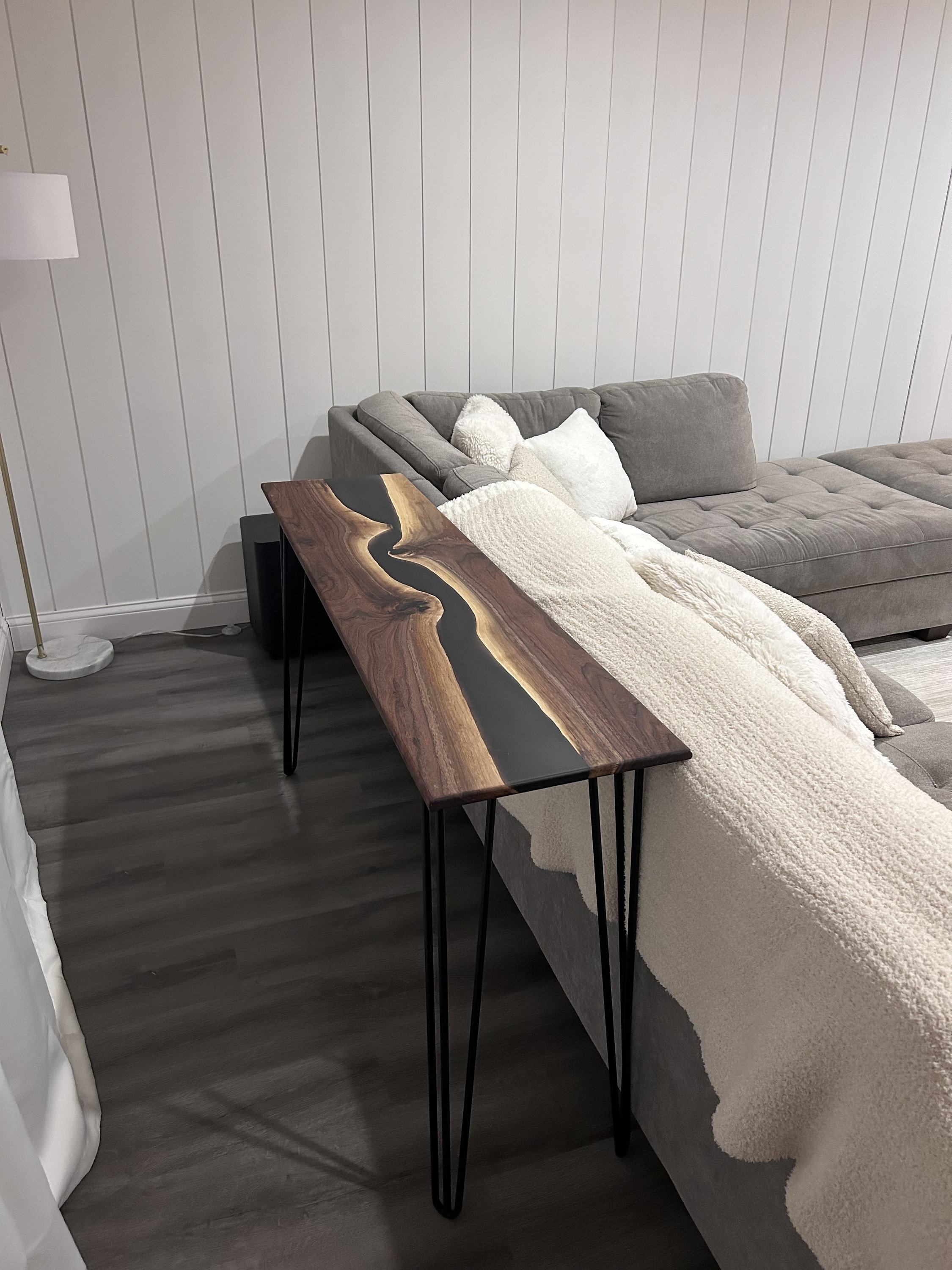 Console Table: Black Walnut Console Table, Epoxy River Console Table ...