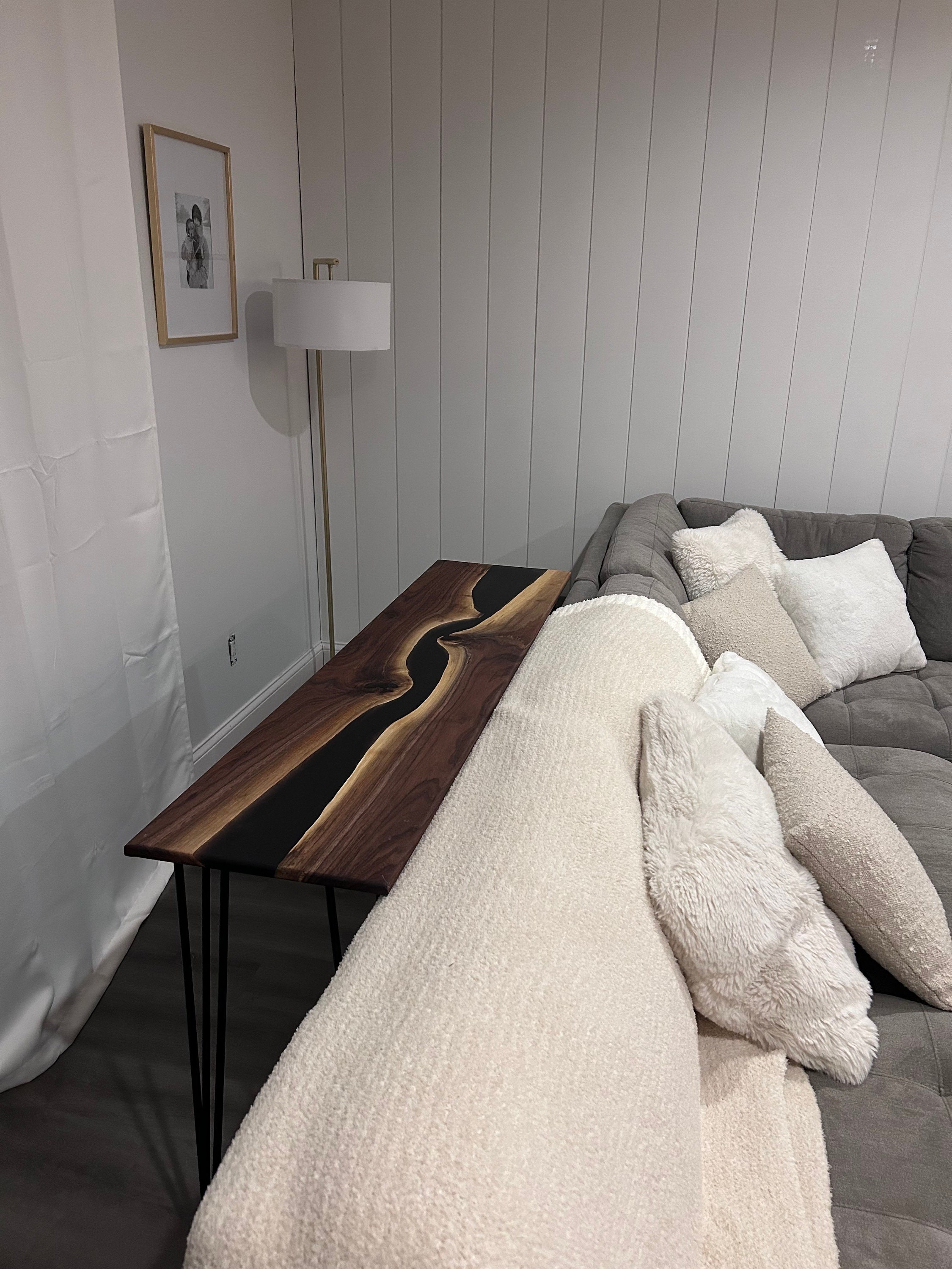 Console Table: Black Walnut Console Table, Epoxy River Console Table ...