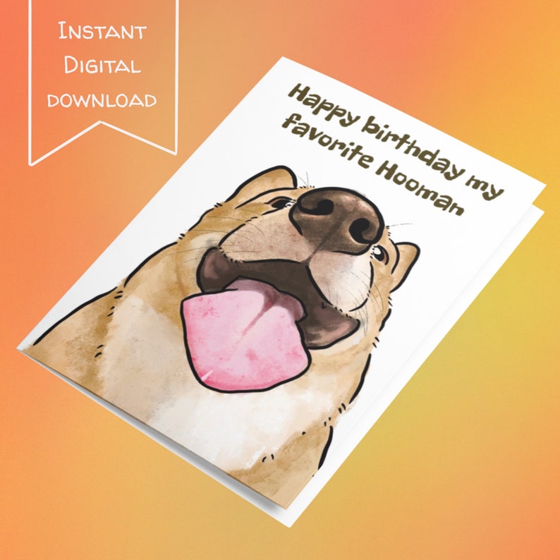 Printable Dog Birthday Card, Printable Birthday Card Funny, 5 X 7 ...