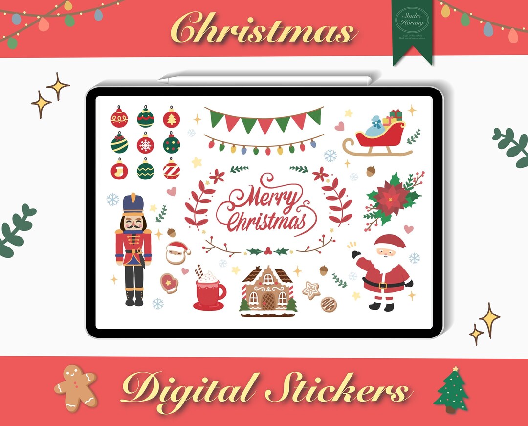Christmas Goodnotes Stickers/ Christmas Digital Stickers/ Christmas ...