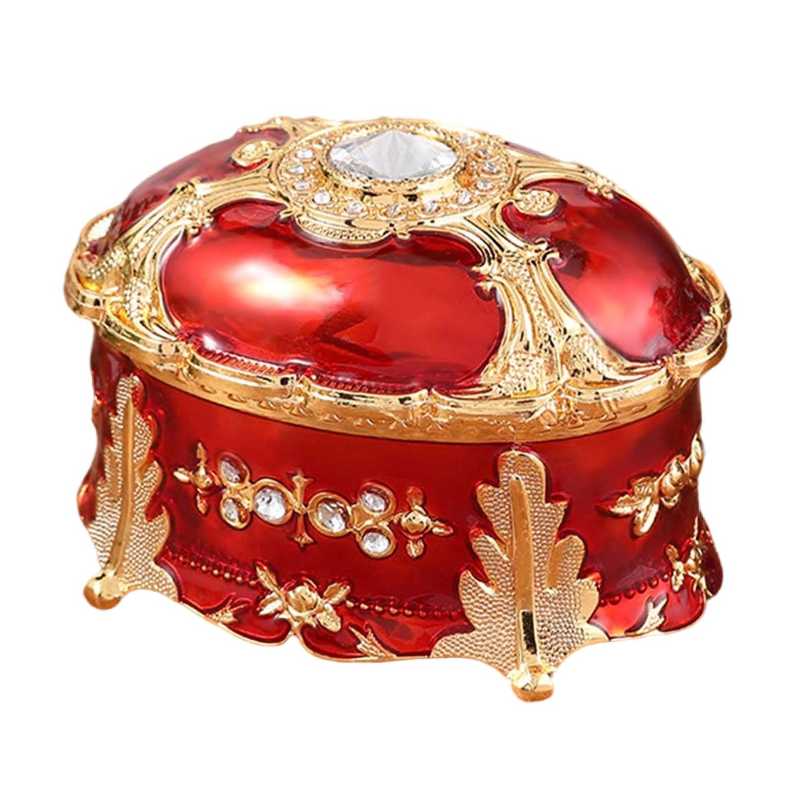 Decorative Jewelry Box Flower Engraved Jewelry Box Indian Jewelry ...
