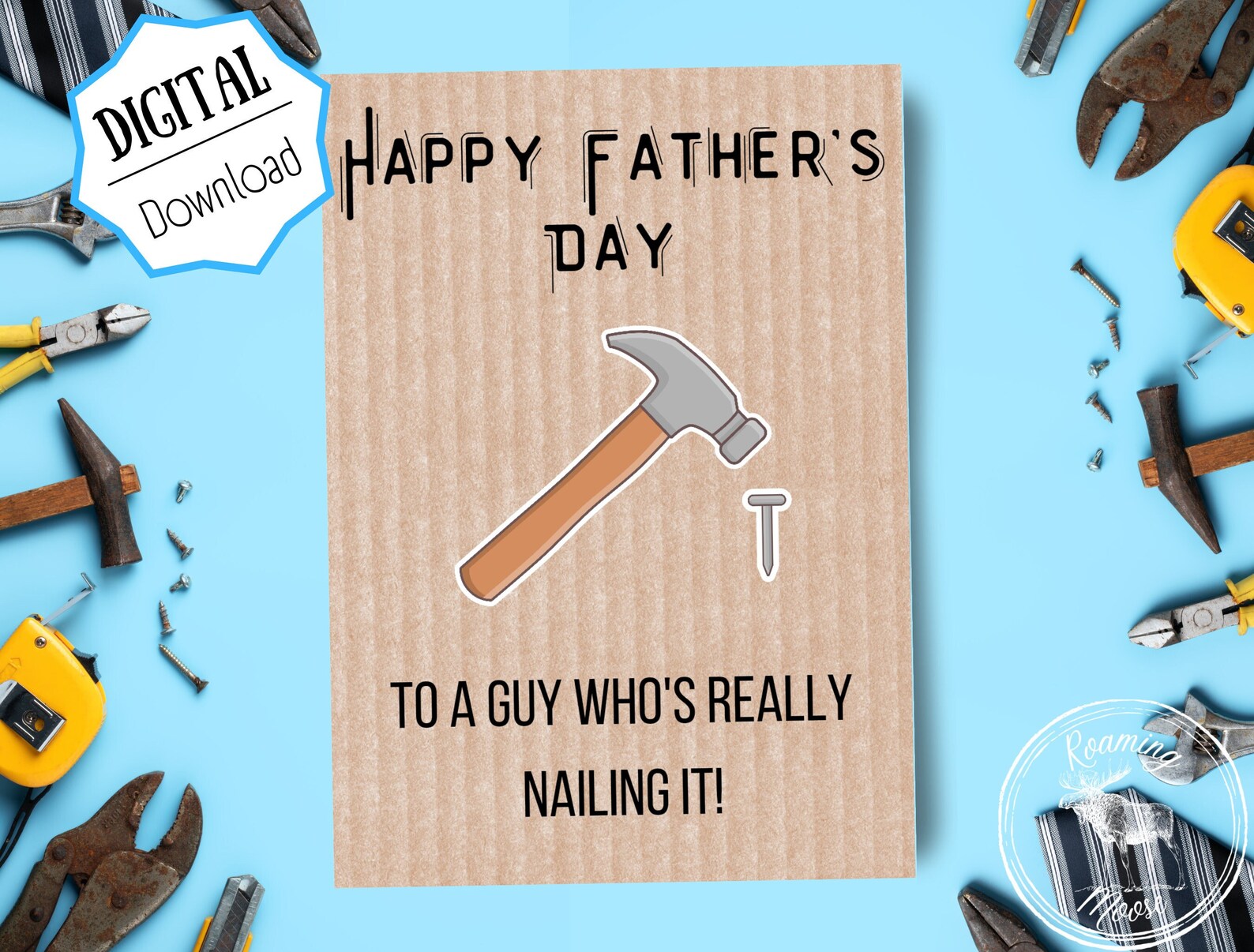 Printable Father's Day Card, Instant Download, Funny Father's Day Card ...