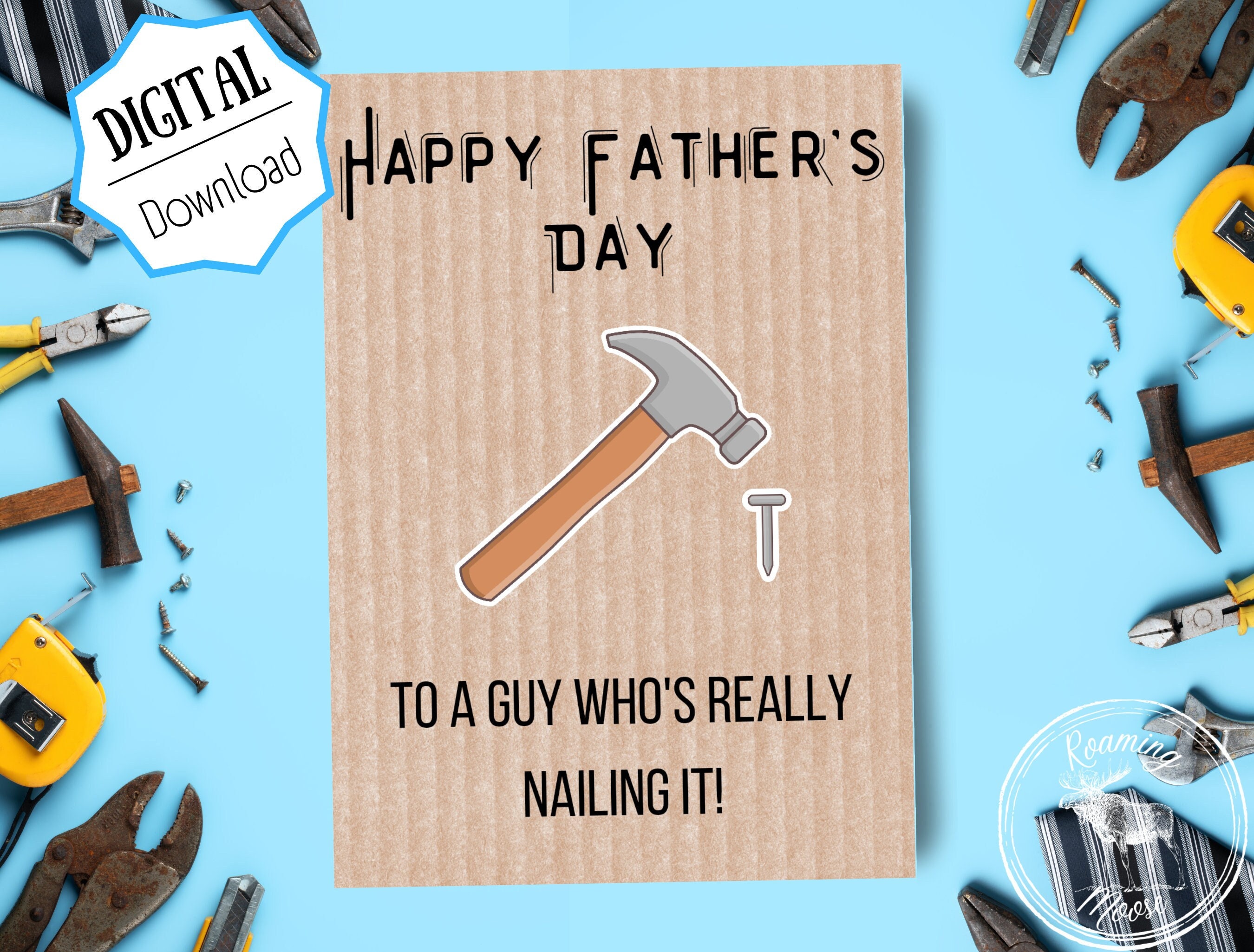 Printable Father's Day Card, Instant Download, Funny Father's Day Card ...