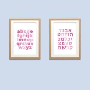 Aleph Bet, Alef Bet, Aleph Beis, Alef Beis, Hebrew Wall Art, ABC ...