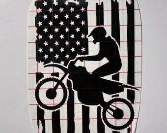 American Flag Dirt Bike Sticker - Etsy