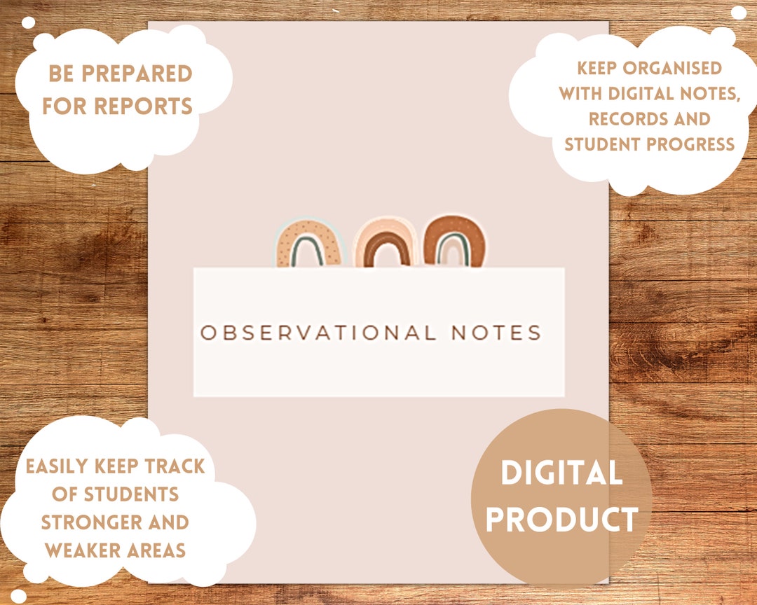 Digital Observational Notes Template Perfect for Pre-k to - Etsy