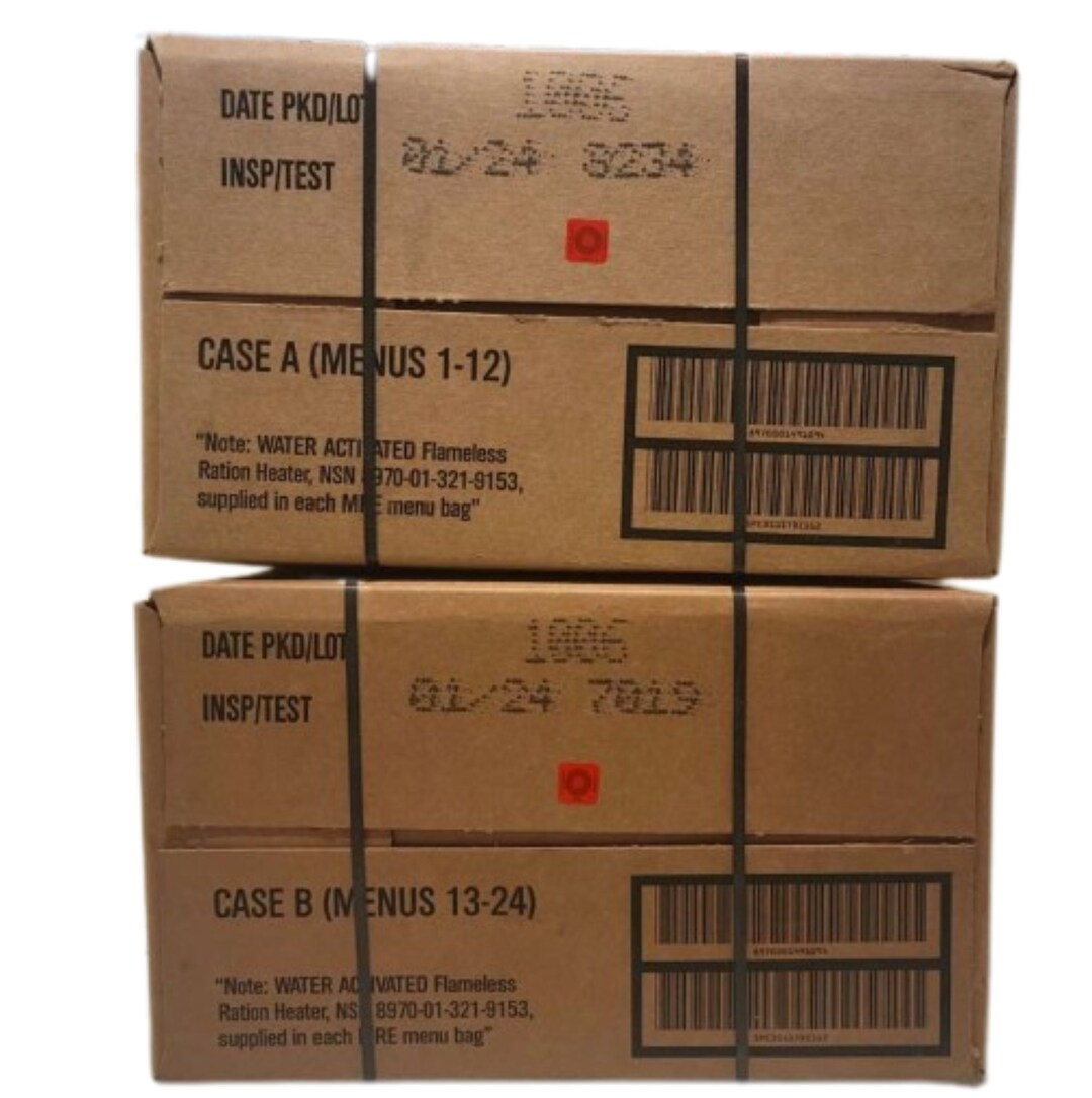 Case of Authentic USGI Meals Ready to Eat MRE 12 Meals Ready to Eat ...