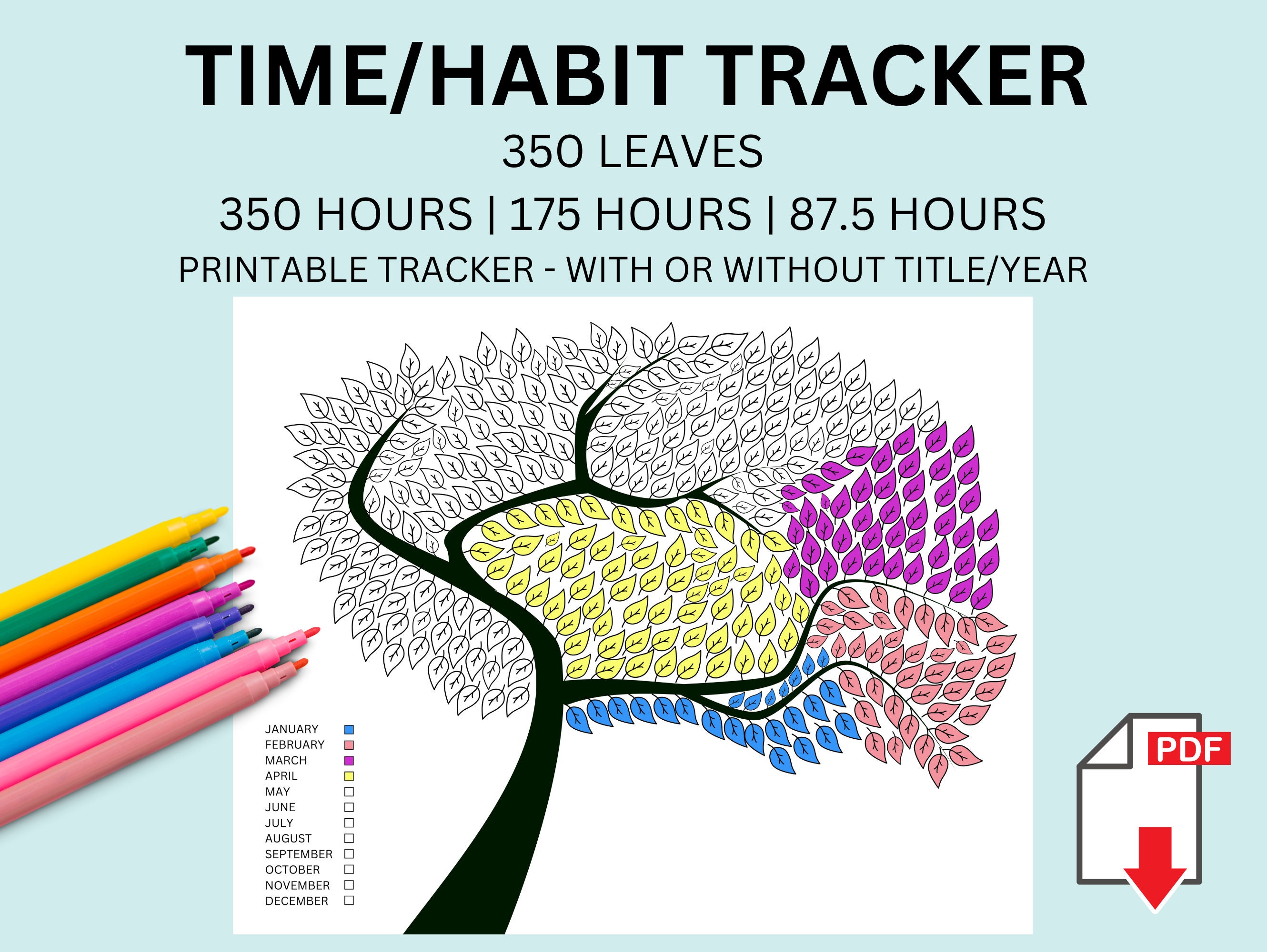 Printable Tree Tracker - 350 - Etsy