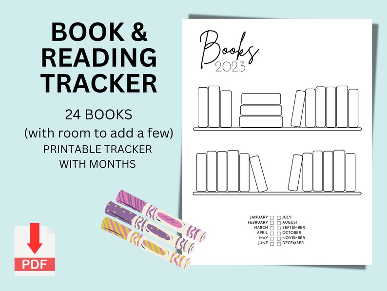 Book & Reading Tracker - Etsy