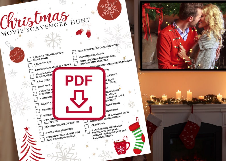 Christmas Movie Scavenger Hunt - Etsy