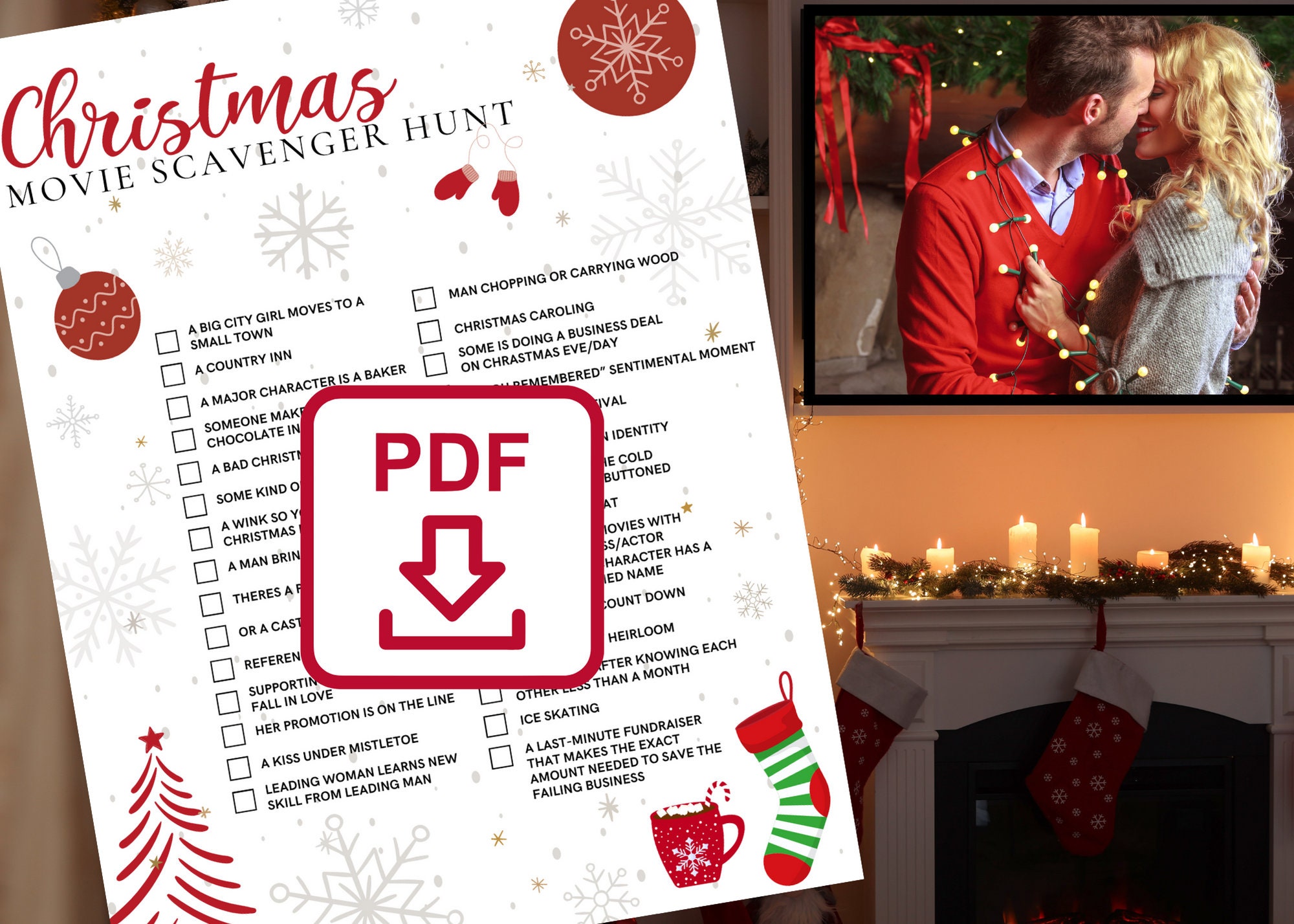 Christmas Movie Scavenger Hunt - Etsy