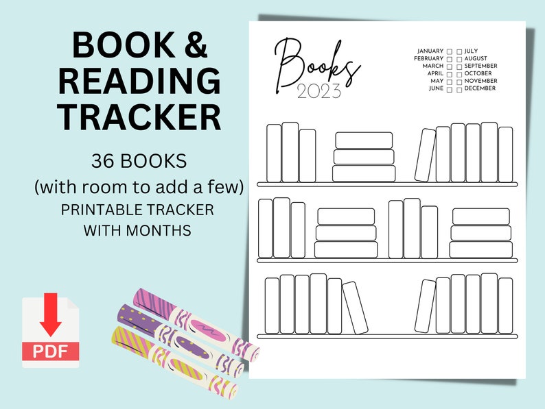 Book & Reading Tracker Printable - Etsy