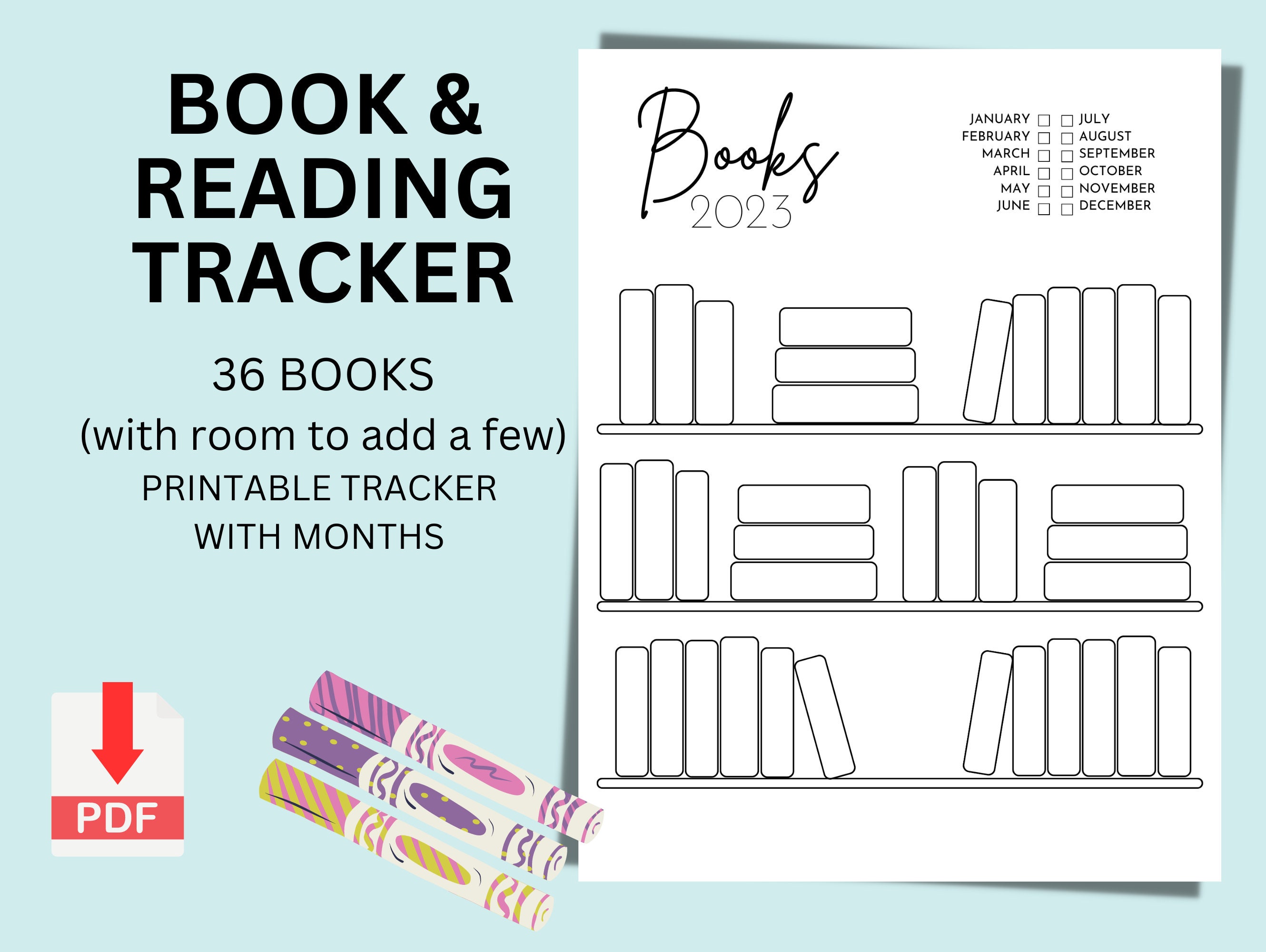 Book & Reading Tracker - Printable - Etsy