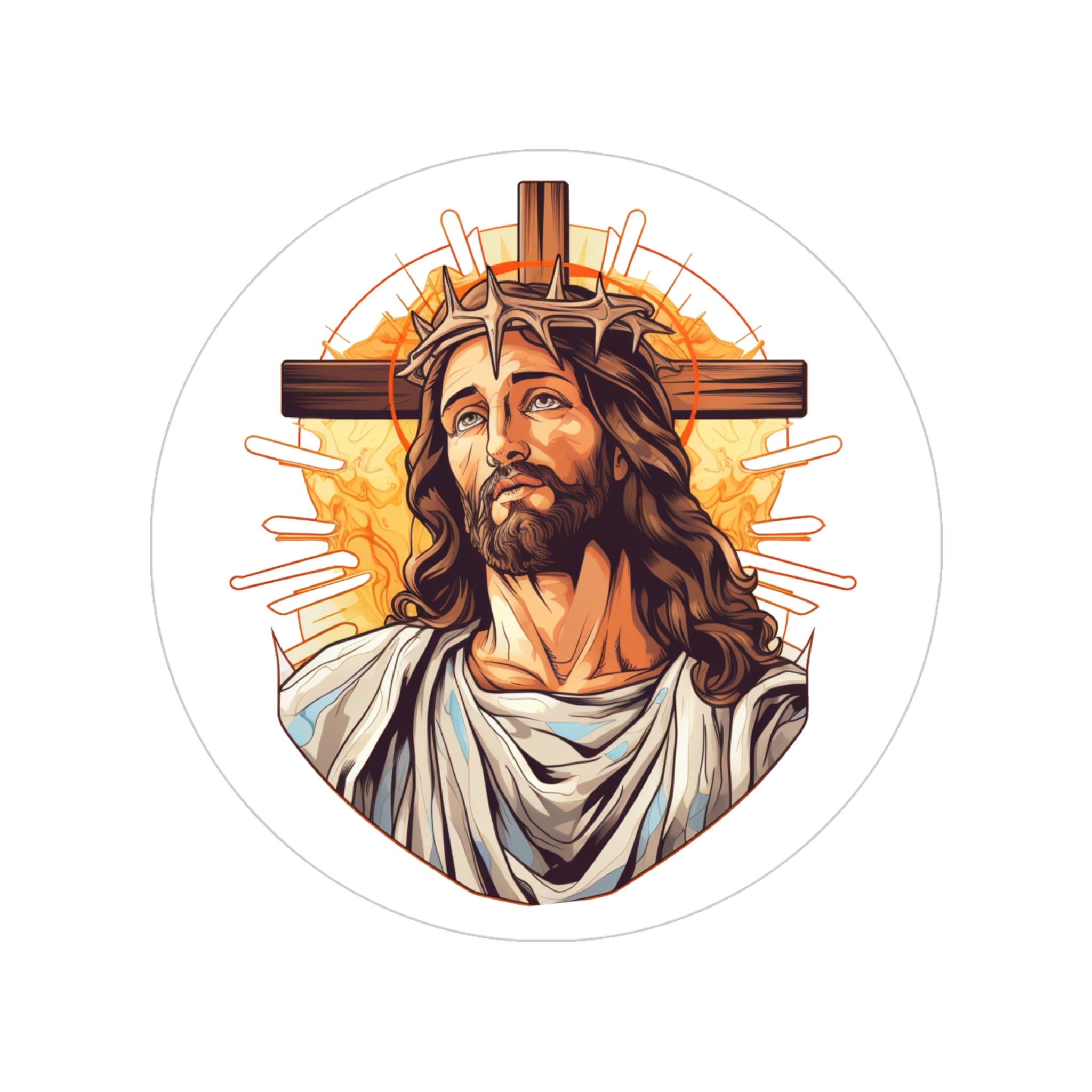 Jesus Crucified Transparent Sticker, Car Vinyl Sticker Vinyl Decor ...