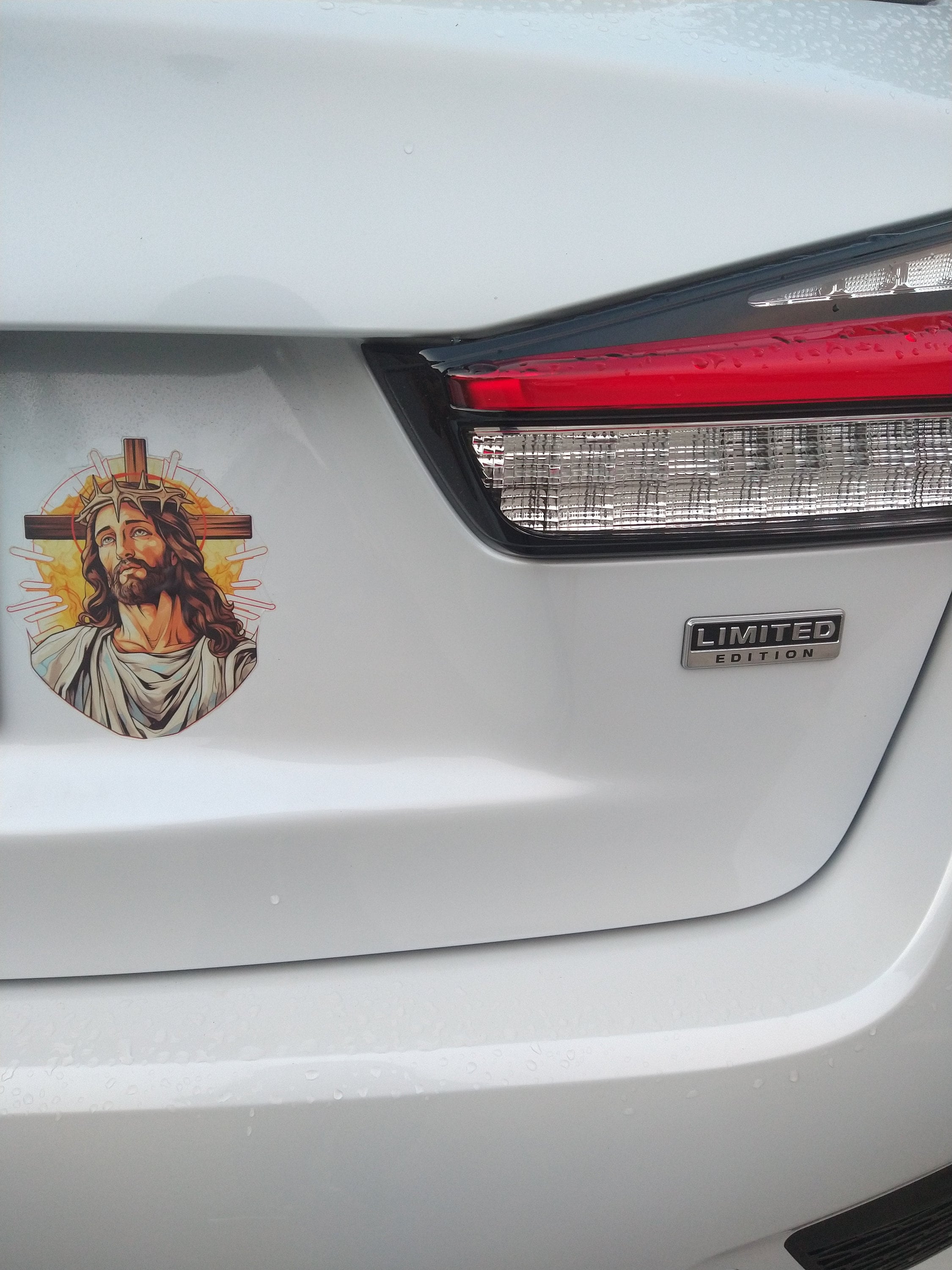 Jesus Crucified Transparent Sticker, Car Vinyl Sticker Vinyl Decor ...