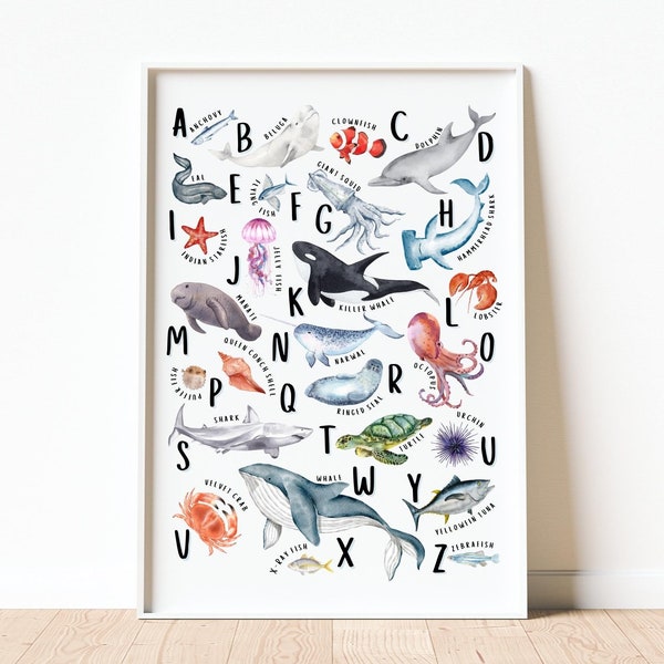 Sea Animal Alphabet - Etsy