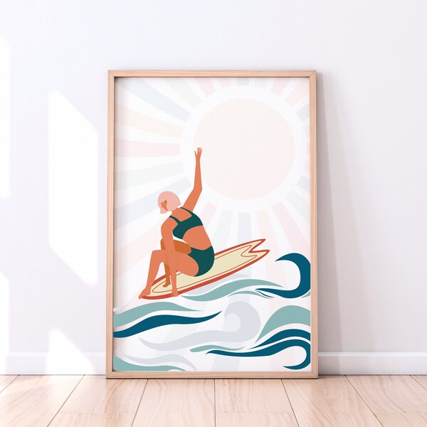 Surf Poster - Etsy