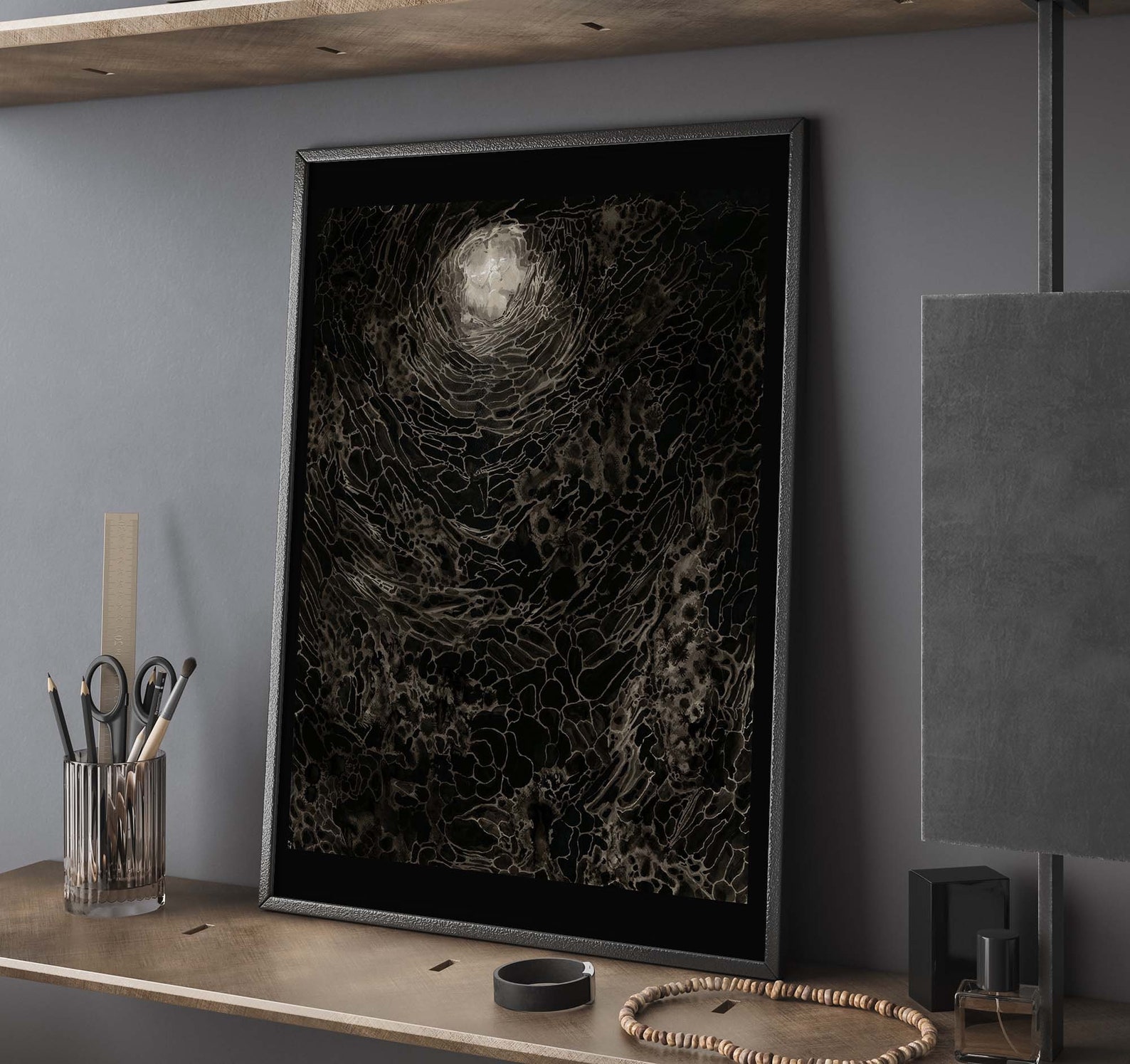 Dark Art Print - Large Moody Wall Art of Psychedelic Void / Trippy ...