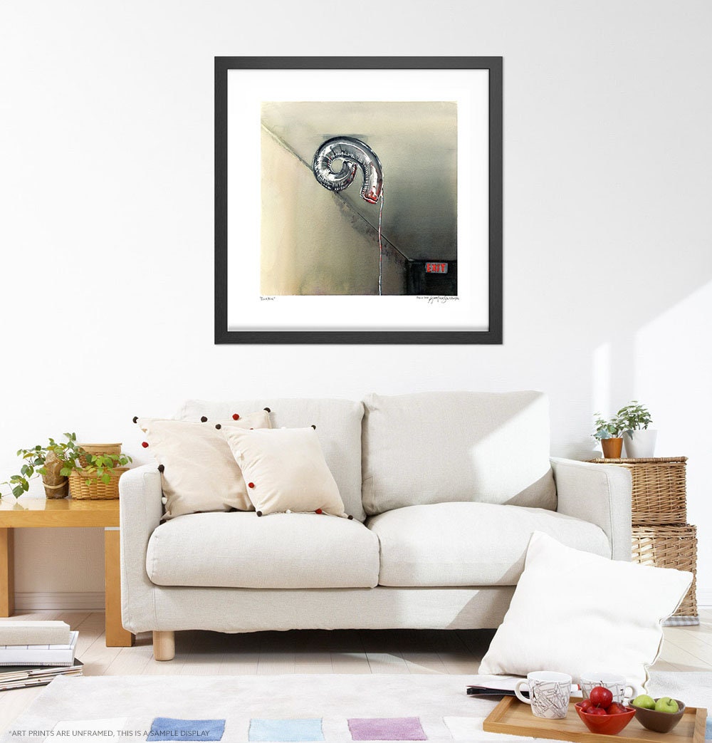 Liminal Space Art Print - Moody Wall Art of Metallic Balloon Print ...
