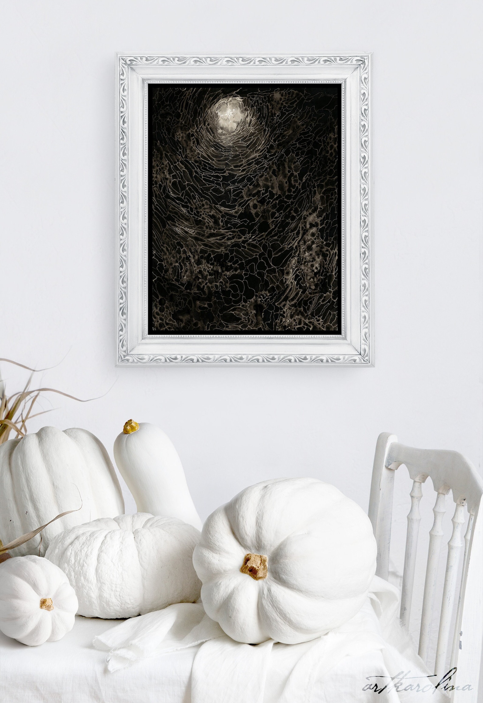 Dark Art Print - Large Moody Wall Art of Psychedelic Void / Trippy ...