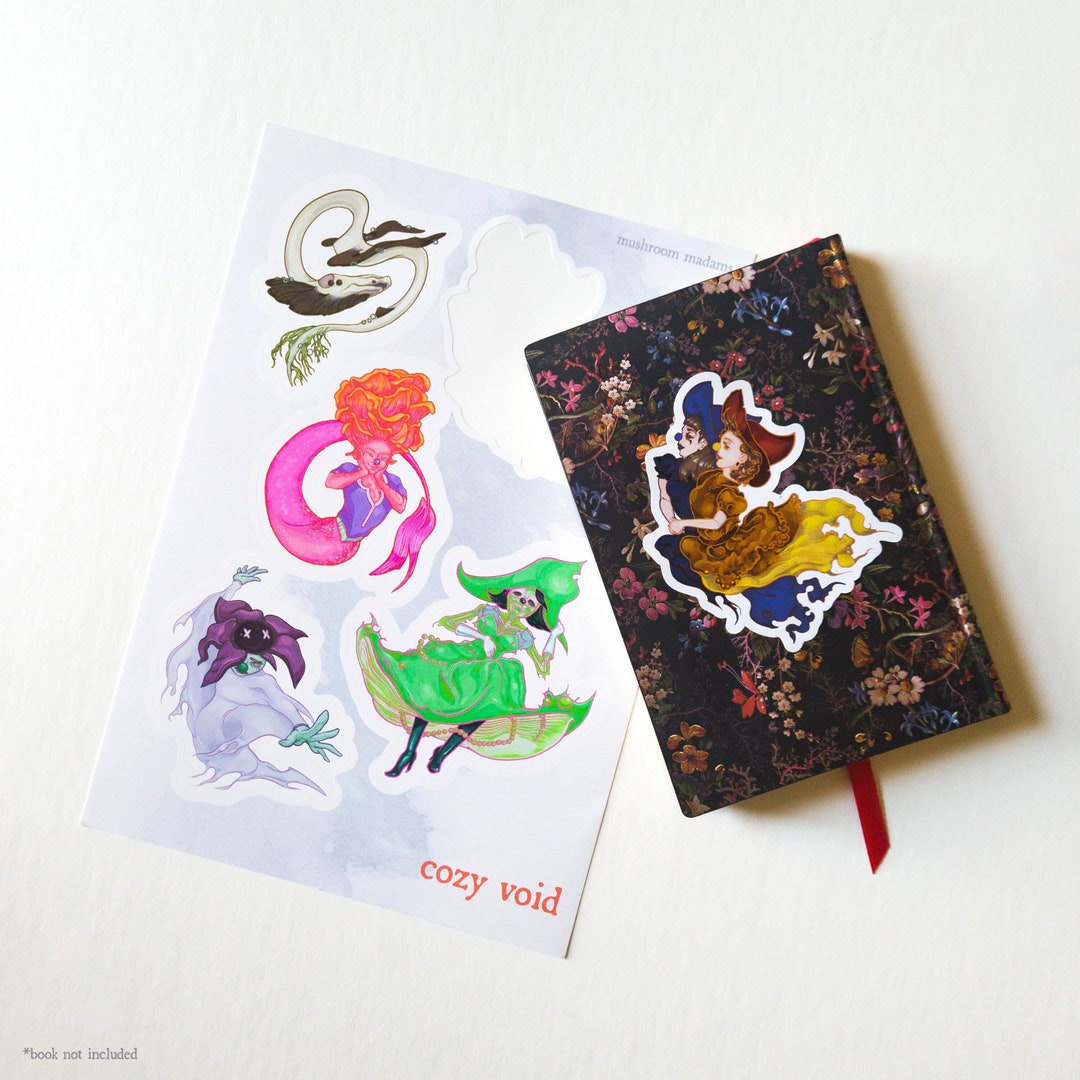 Witch Sticker Sheet Mushroom Madams, Whimsigoth Stationery of Ghosts - Etsy