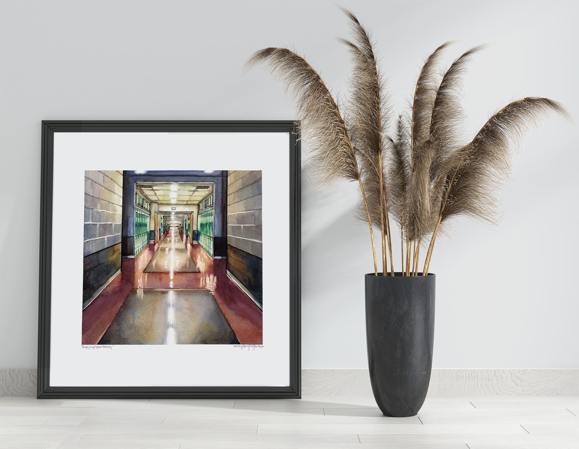 Liminal Space Art Print Extra Large Wall Art of Empty High School ...