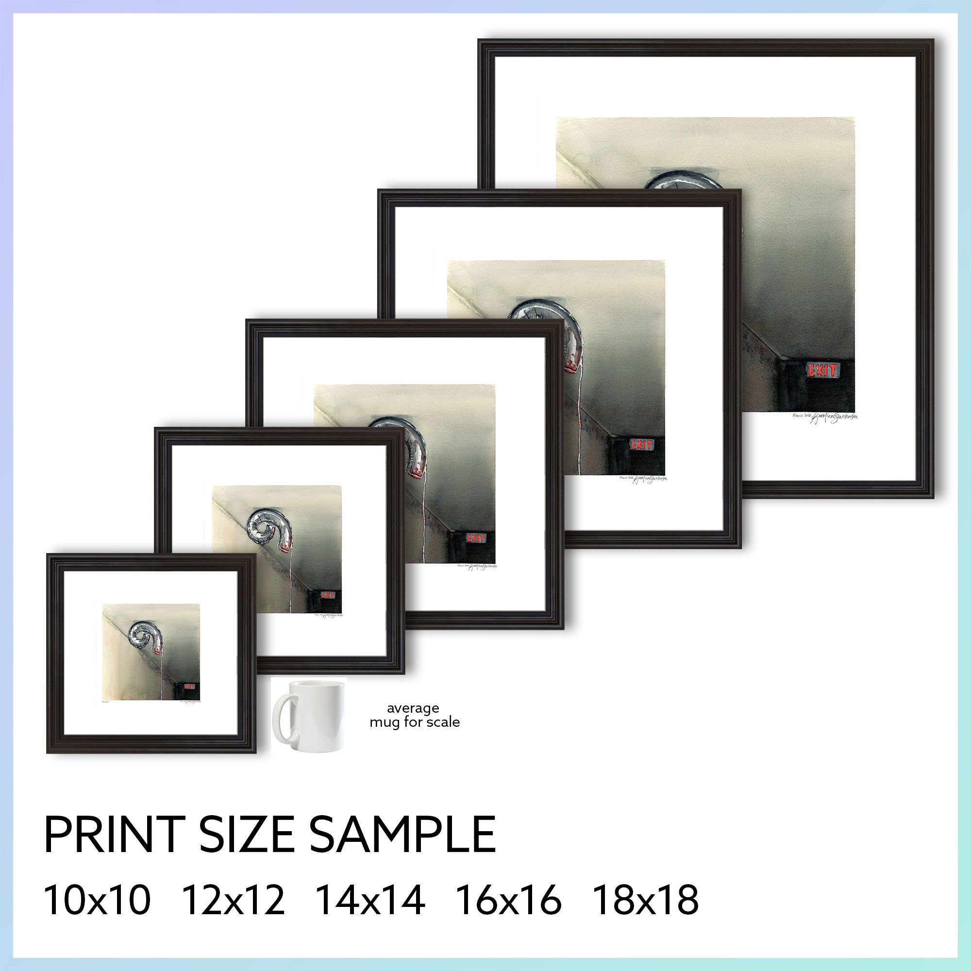 Liminal Space Art Print - Moody Wall Art of Metallic Balloon Print ...