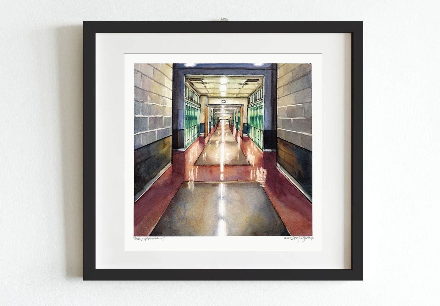 Liminal Space Art Print Extra Large Wall Art of Empty High School ...