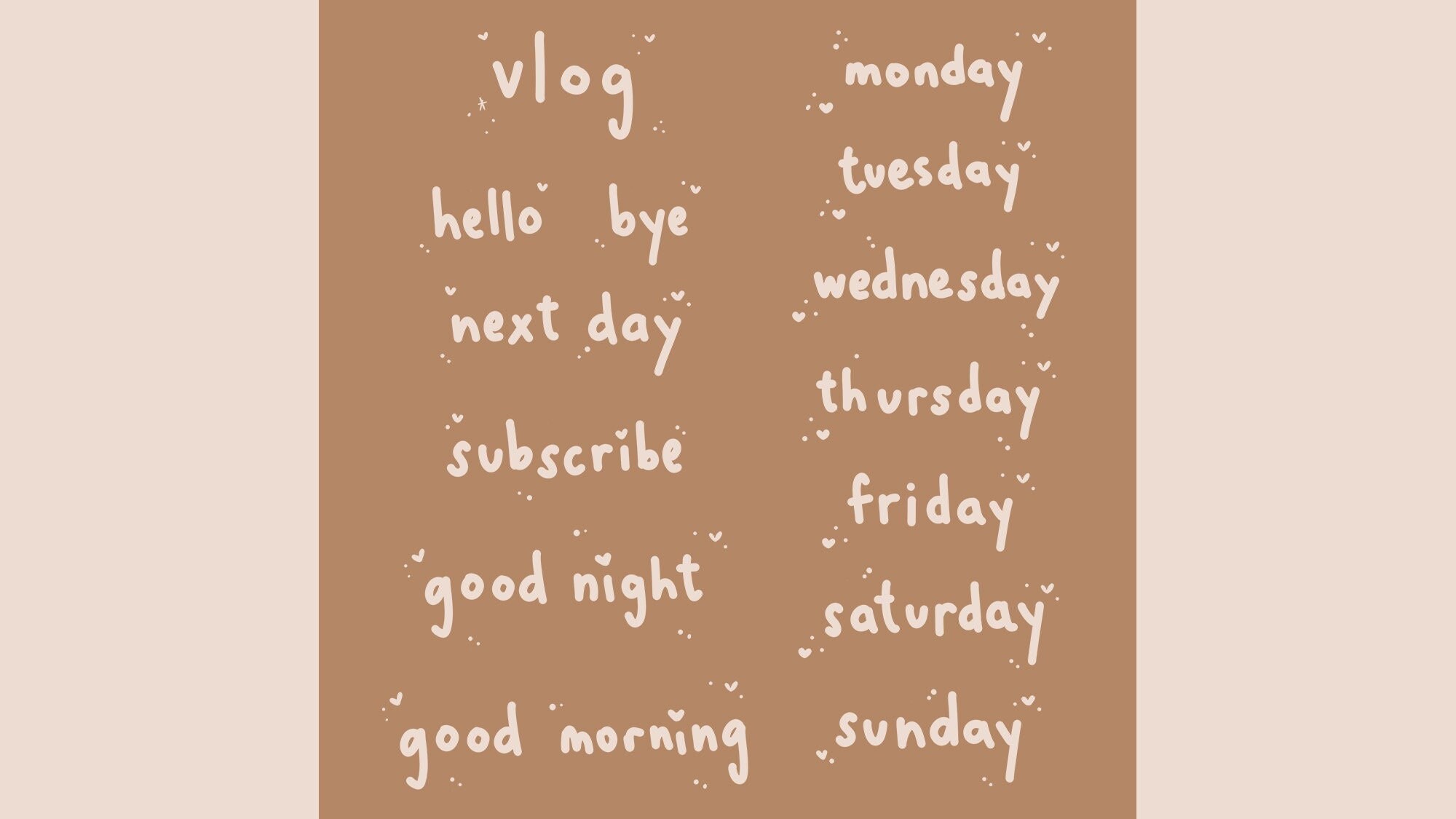 14 Handwritten Animated Text Overlays Cute Aesthetic, for Vlogs ...