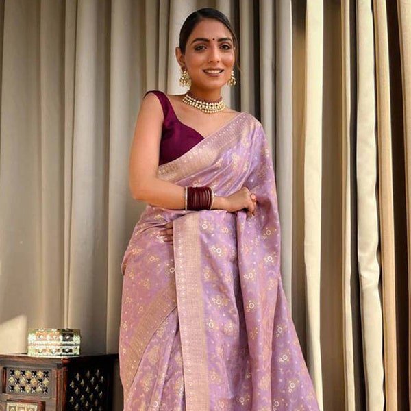 Lavender Saree - Etsy