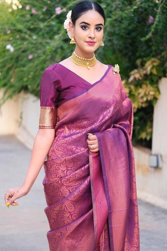 Magenta Color Saree