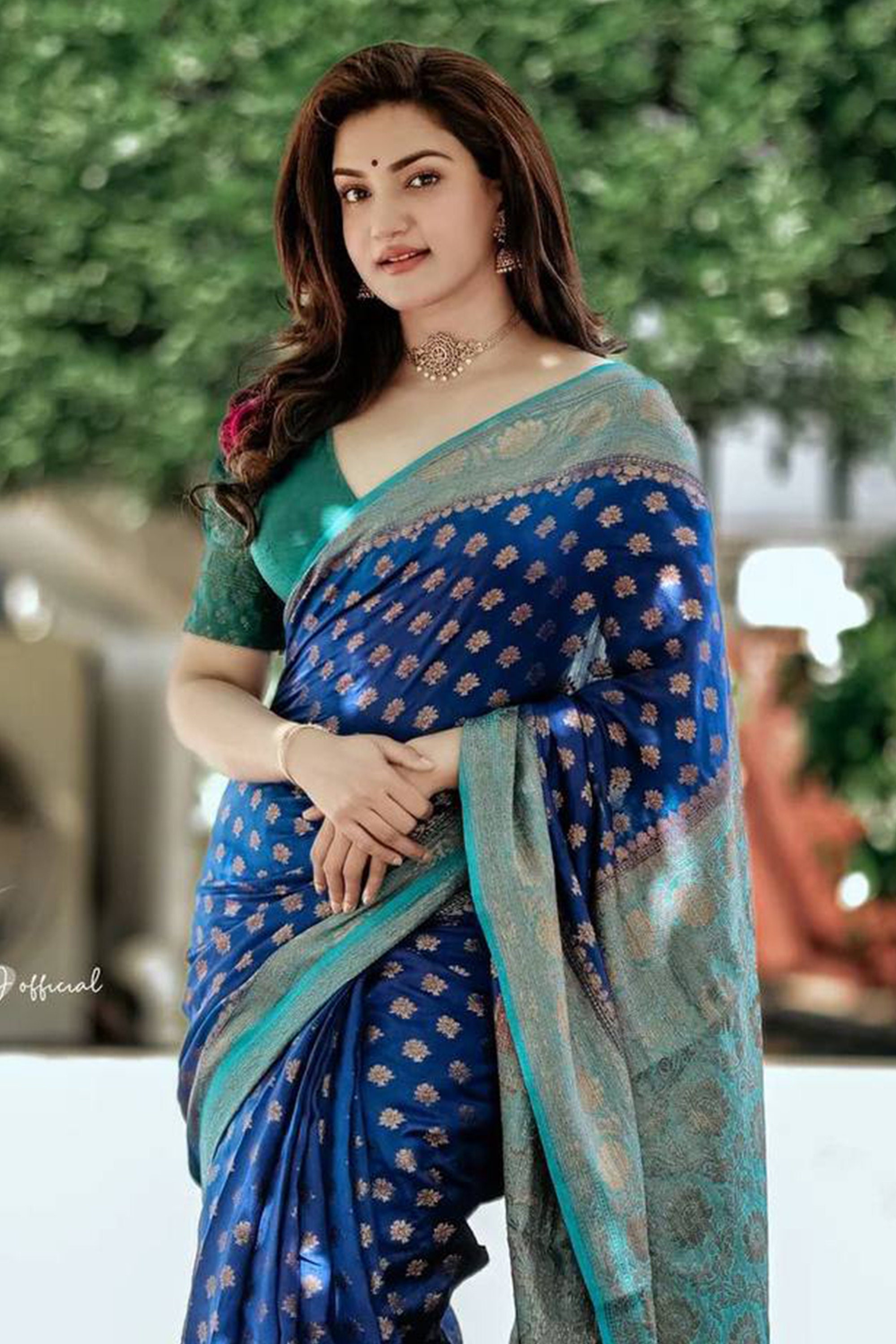 Royal Blue Color Saree