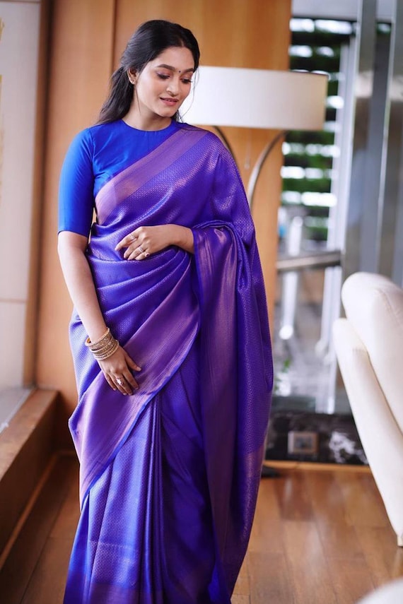 Royal Blue Color Saree