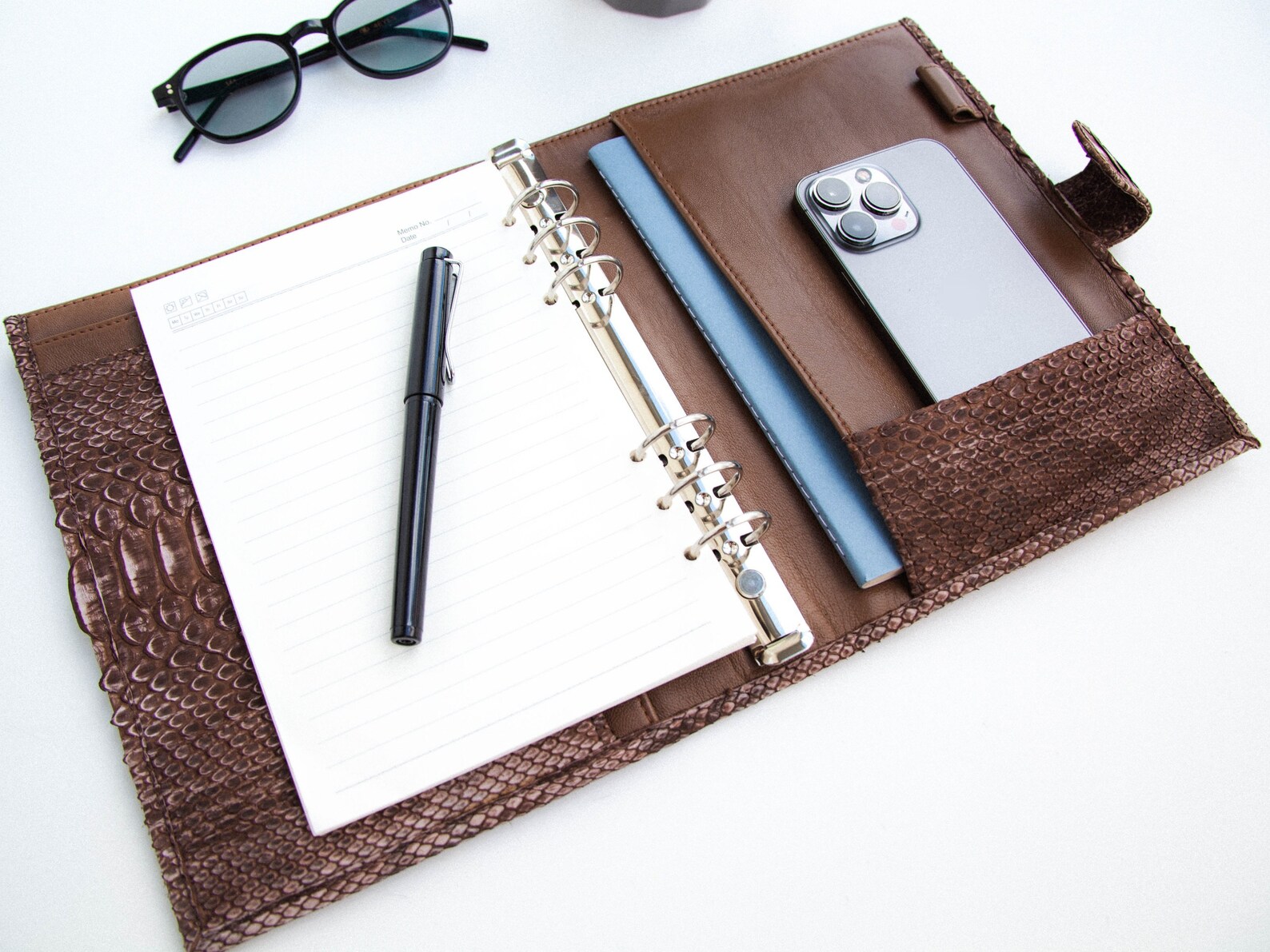 A5 Planner Binder Brown Snakeskin - Etsy