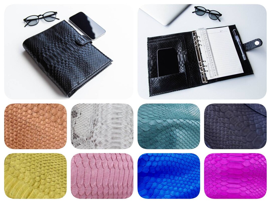A5 Planner Binder Custom Python Leather - Etsy