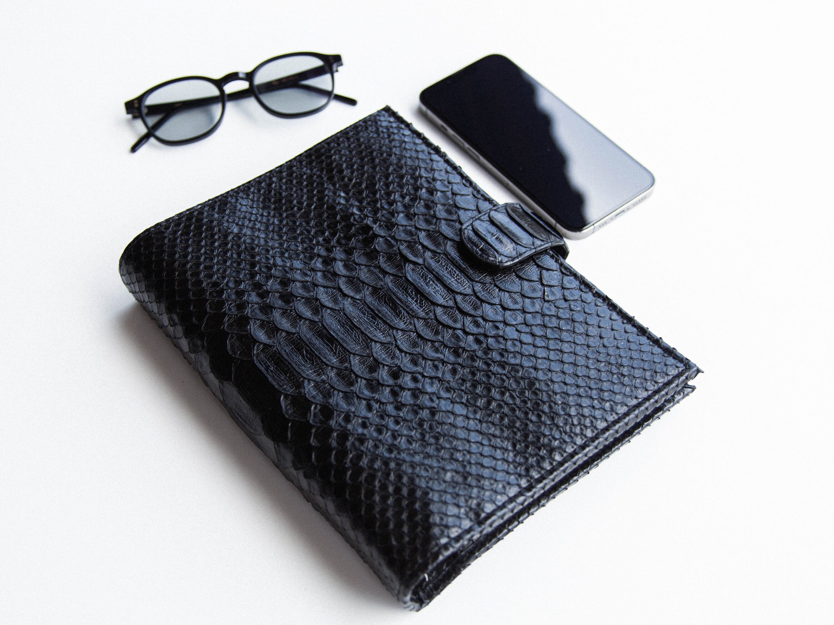 A5 Planner Binder Black Python Leather - Etsy