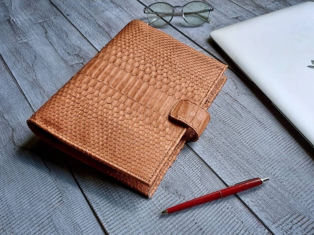 A5 Planner Binder Custom Python Leather - Etsy