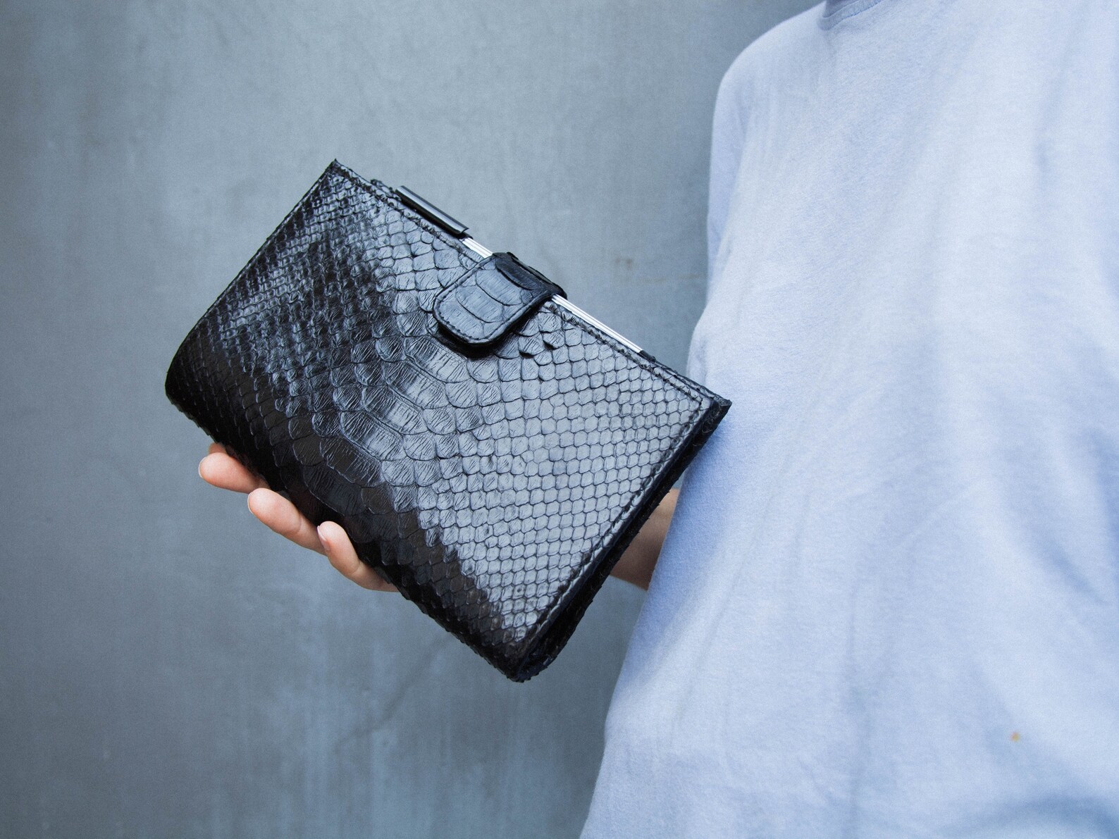 A6 Planner Binder Python Leather Organiser Black - Etsy