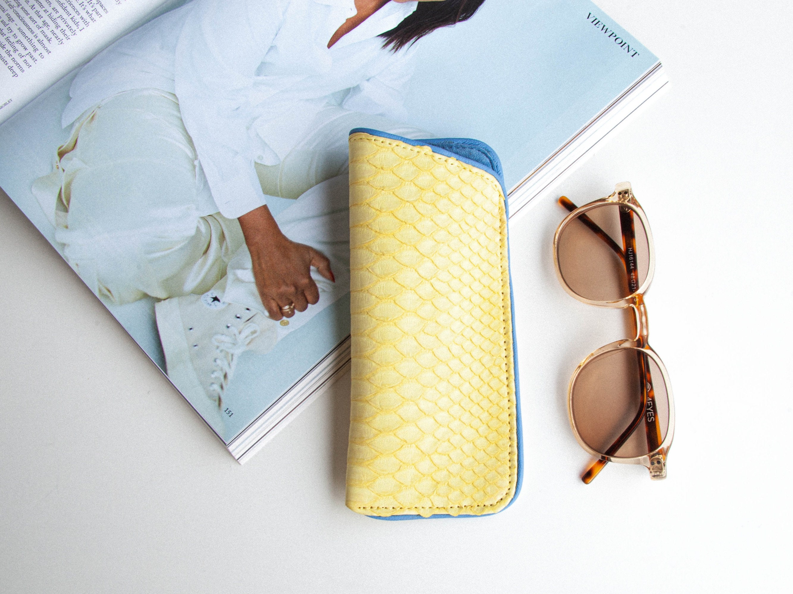 Glasses Case Python Skin Reading Glass Case - Etsy