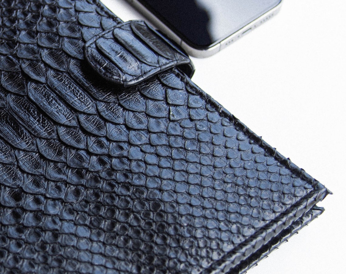 A5 Planner Binder Black Python Leather - Etsy